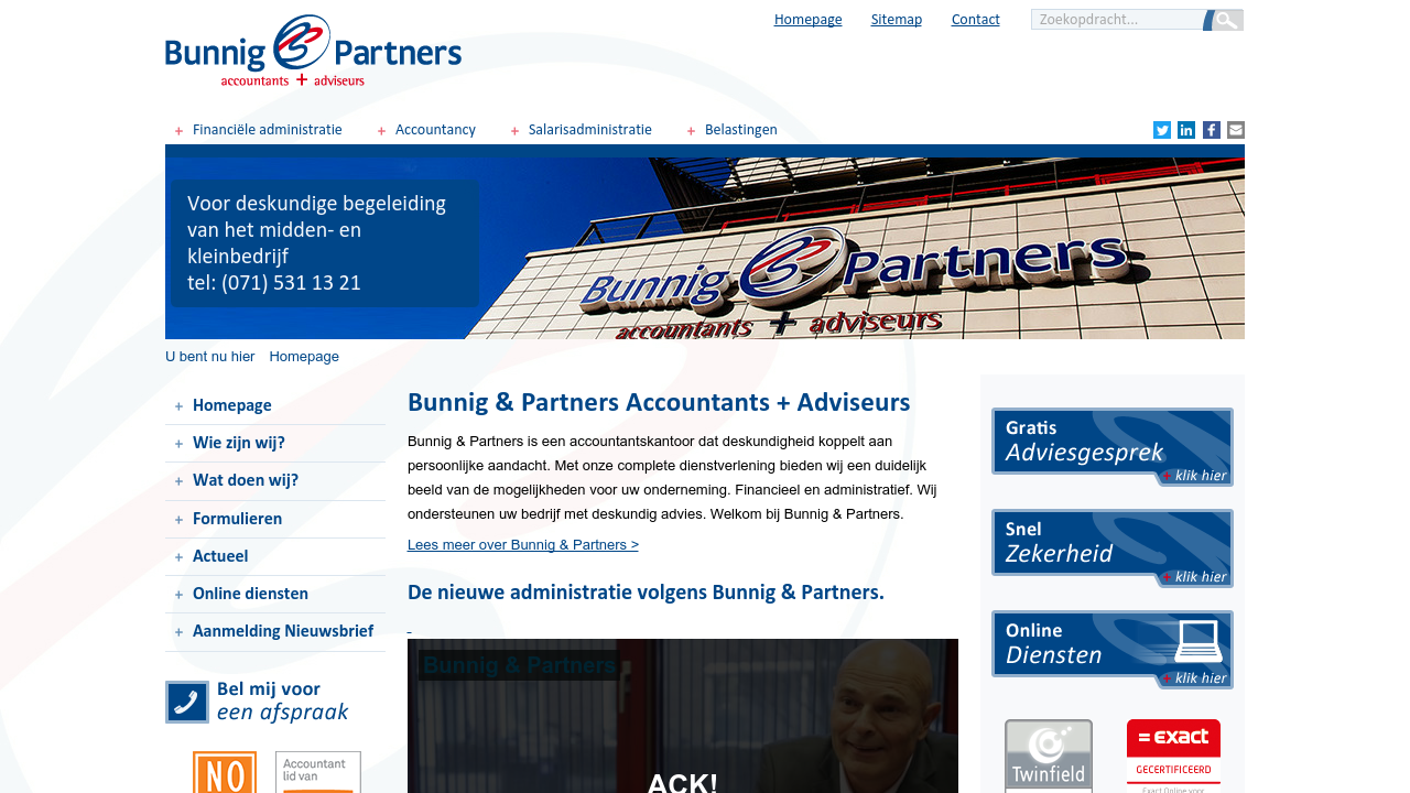 Bunnig & Partners BV accountants + adviseurs: klantervaringen & recensies